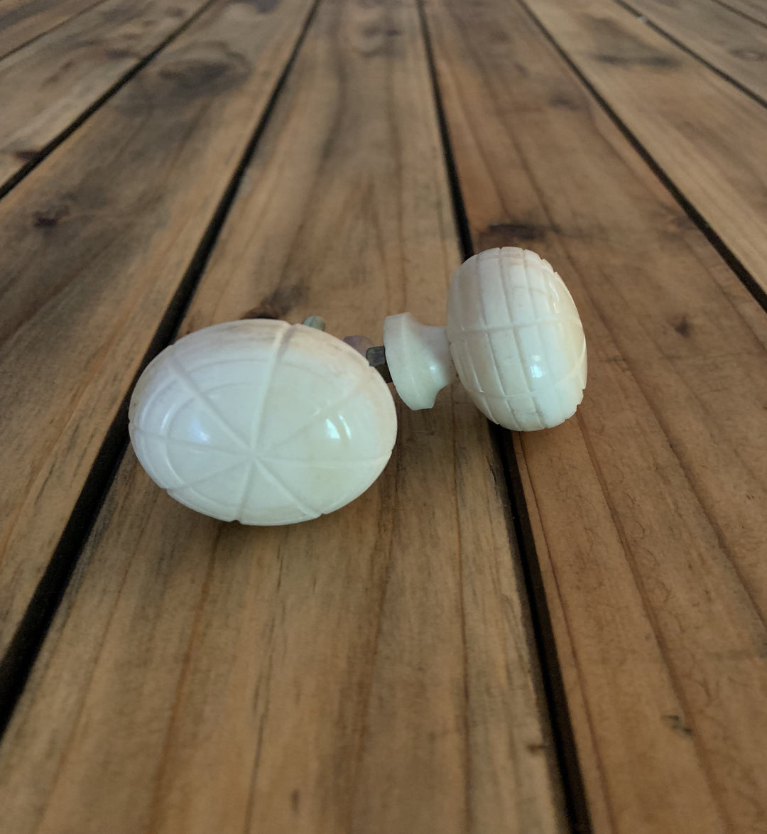 Flat Round Cream Bone Knob | Shackteau Interiors, LLC