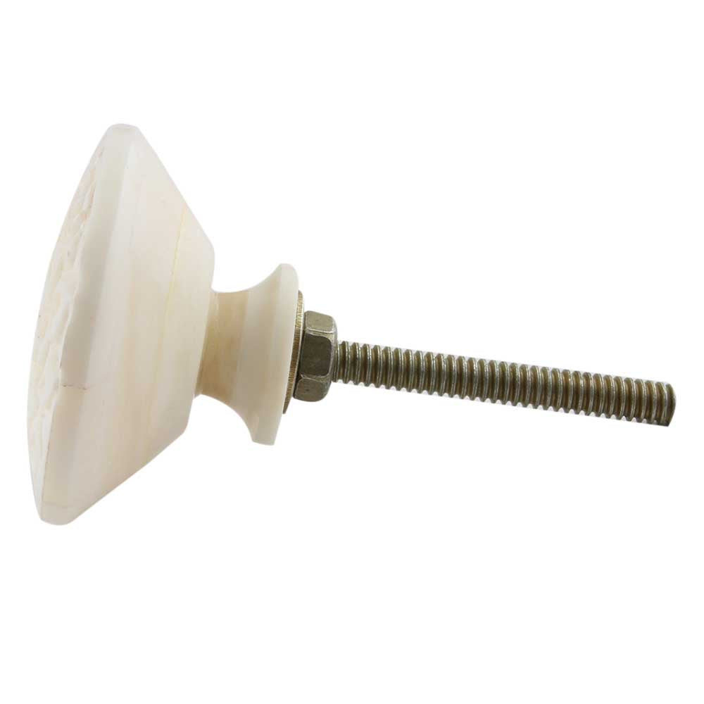 Cream Calendula Bone Knob | Shackteau Interiors, LLC