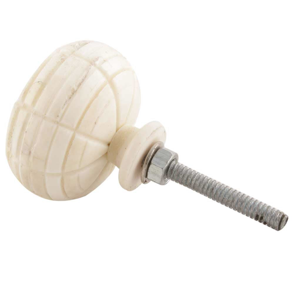 Flat Round Cream Bone Knob | Shackteau Interiors, LLC